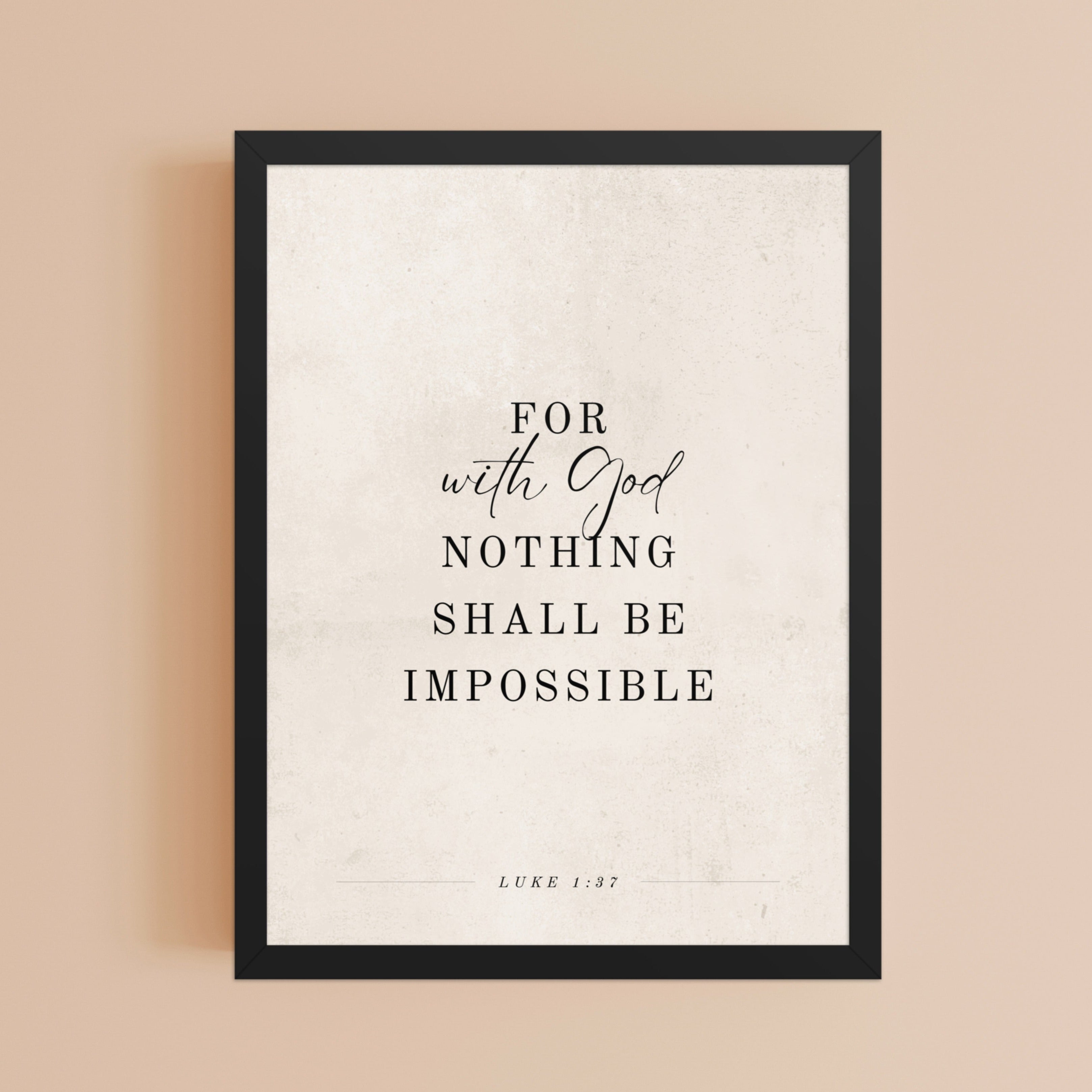 Beautifully Designed Luke Bible Verse Wall Art | Prayers & Prints
